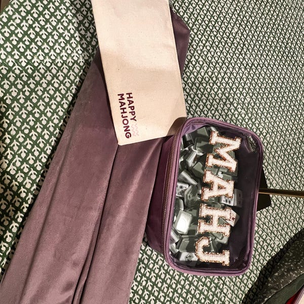 Mahjong Bag | Tile Bag | Personalized Game Bag | Mahjong | Bam Crak Dot ...