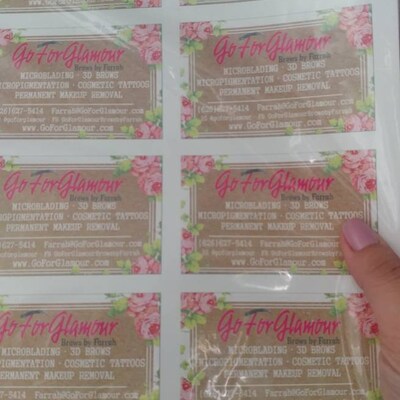 Custom Printed Labels 3,000 Full Color on White Gloss Stickers 1,000 1 ...