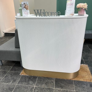 Large Curved Reception Desk French Style Shabby Chic - Etsy