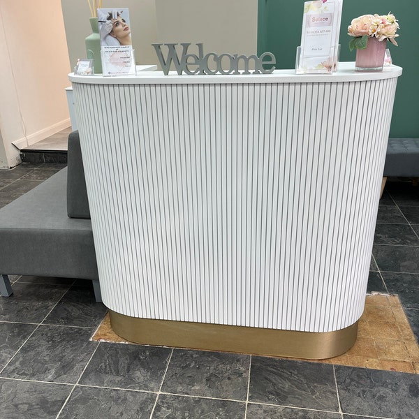 Large Curved Reception Desk French Style Shabby Chic - Etsy