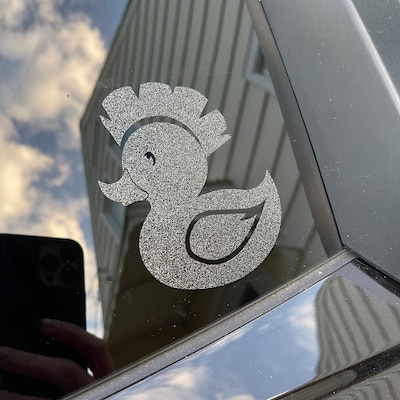 Duck Decal / Vinyl Sticker in Big Gold Glitter Colour Perfect - Etsy UK