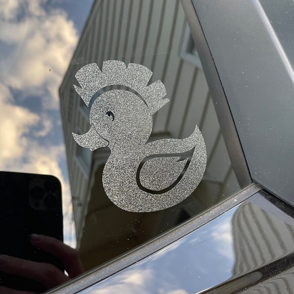 Duck Decal / Vinyl Sticker in Big Gold Glitter Colour, Perfect for Car ...