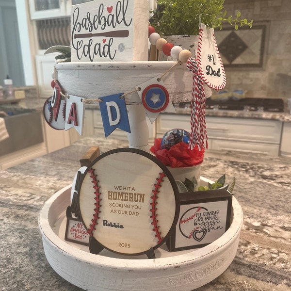 Baseball Decor, Spring Decor, Baseball Sign, Tiered Tray Decor, Mini ...