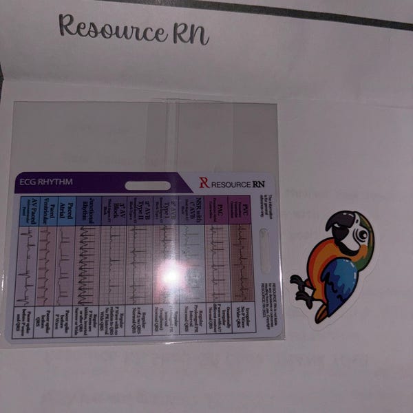 EKG STEMI Reference Tool - Horizontal and Vertical Badge Card Pocket ...