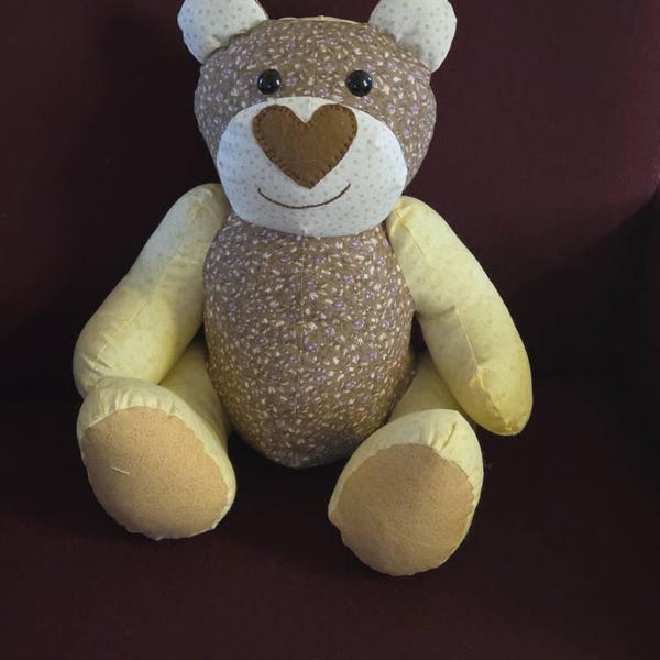 Betsy Memory Bear Sewing Pattern With Video Tutorial (PDF) - Etsy