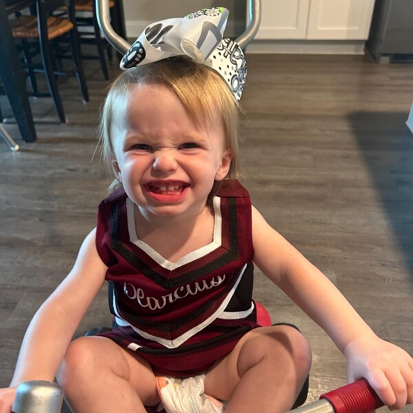 Maroon & Black Cheer Uniform, Customized Cheerleading Uniform, Girls ...