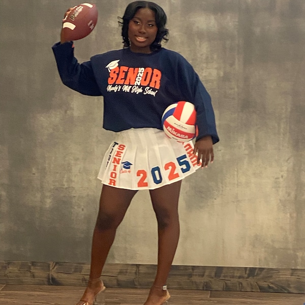 Personalized Graduation Senior Outfit/ Skirt and Sweatshirt Set/ Senior ...