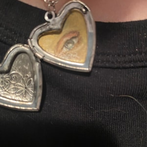 Custom Hand-painted Lovers Eye Locket Pendant Necklace - Etsy