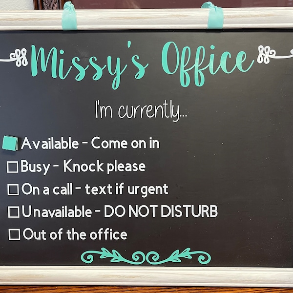 Office Message Board Sign,unavailable Sign,not Here Door Sign,i'm ...