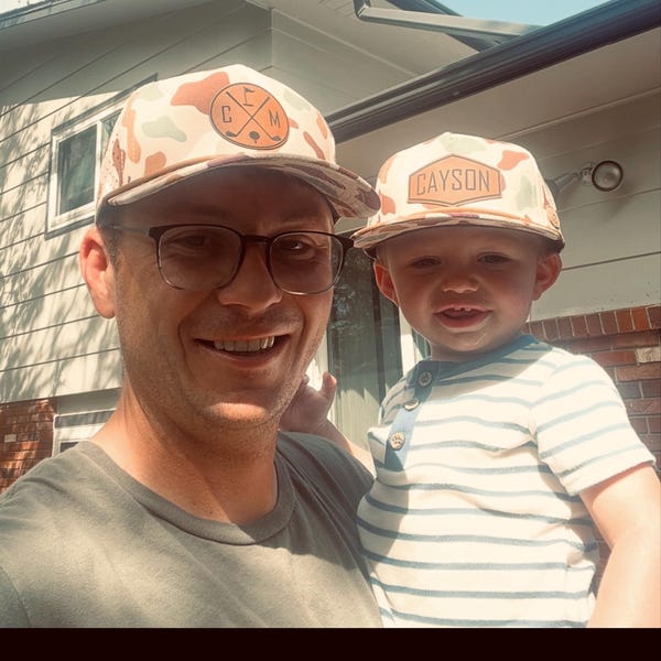 GOKO Venture Hat | Duck Camo | Rectangle Cursive |dad and Son Hat | Dad ...