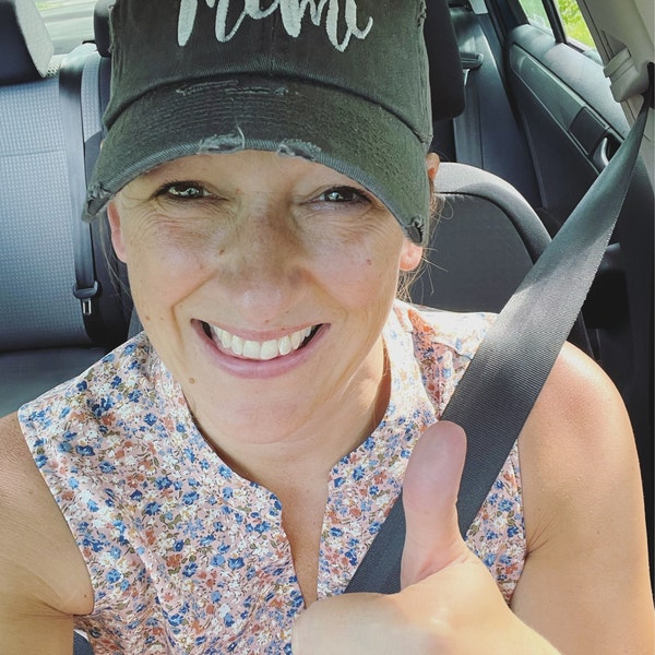 Mimi Hat | Distressed Baseball Cap OR Ponytail Hat | Customize Your ...