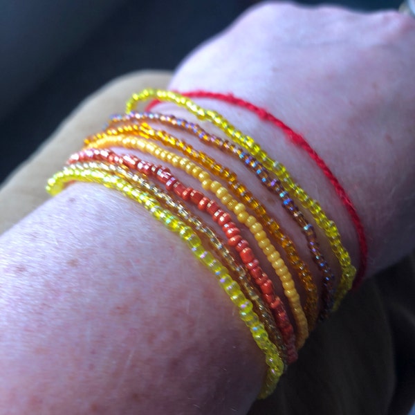 Turquoise 2-mm Glass Seed Bead Bracelets - Etsy