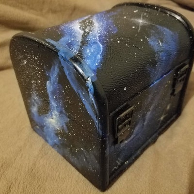 Galaxy Box Hand Painted Chest Outerspace Original Art Jewelry Wooden ...