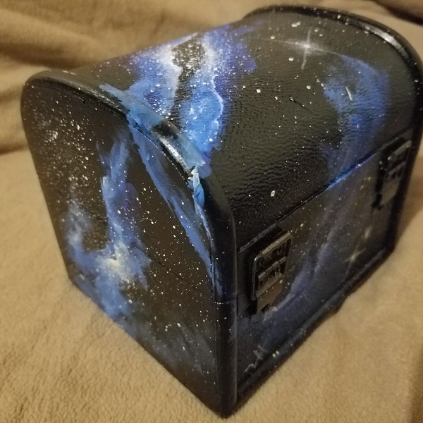 Galaxy Box Hand Painted Chest Outerspace Original Art Jewelry Wooden ...