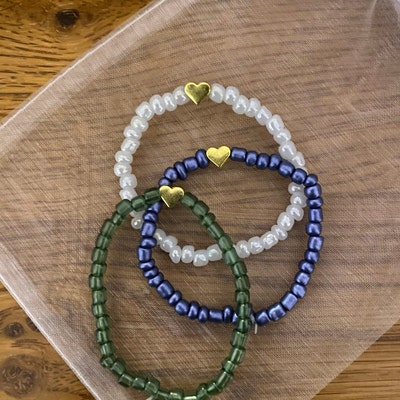 Sports Team Bracelet / Team Colors / Beaded Bracelet / School - Etsy