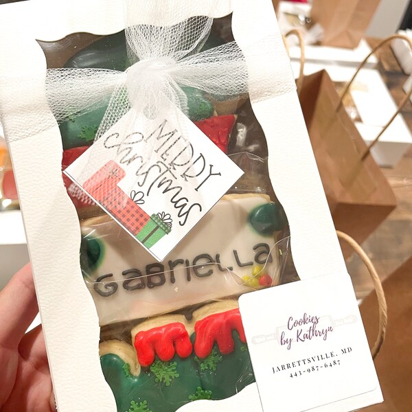 Printable 2" Christmas Cookie Tag - Merry Christmas Have a Cup of Cheer ...