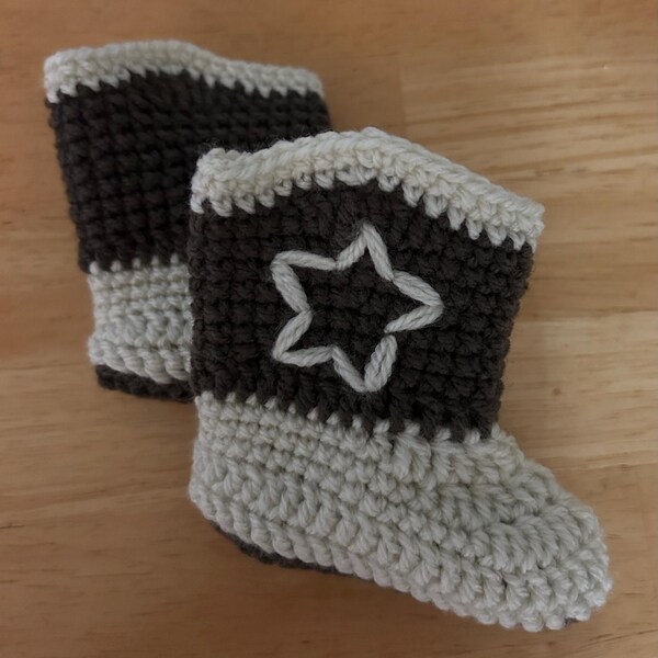 Newborn Baby Cowboy Boots Handmade Baby Booties Baby Shower Gift Baby ...