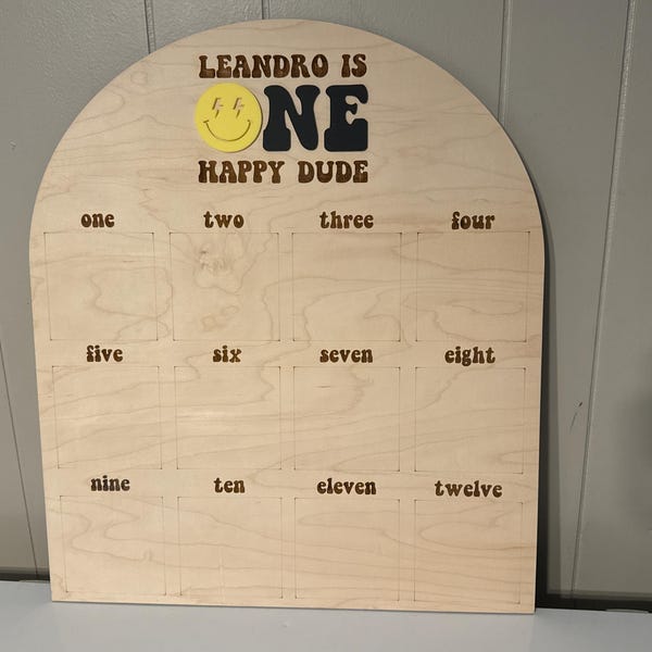 First Year Photo Board | One Happy Dude | Monthly Milestones | 1st ...