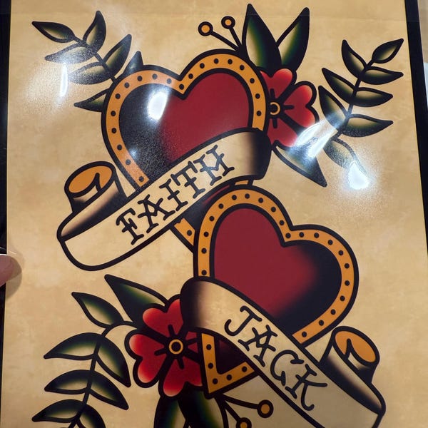 American Traditional Cowboy Tattoo Flash Art Print - Etsy