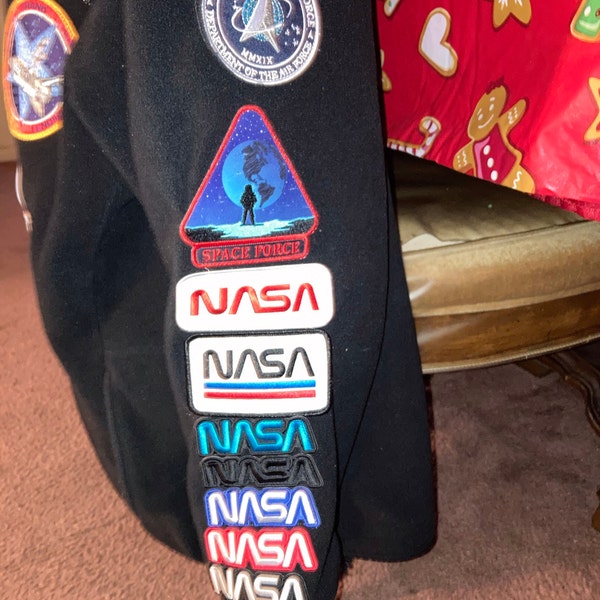 NASA Patch | NASA Worm Logo Iron on Patches | Embroidered Sew on STEM ...