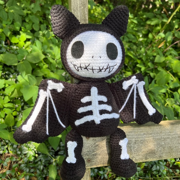 Skeleton Bat Crochet Pattern, Voodoo Bat, Voodoo Doll, Halloween ...