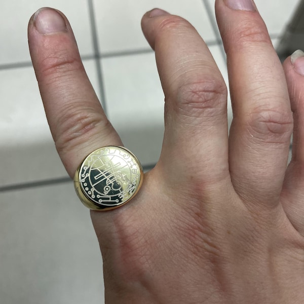 Seal of Solomon Magic Ring Goetia Amulet Witchcraft Talisman for ...