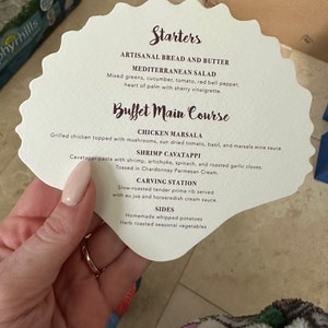 Modern Tropical Wedding Fan Program With Silky Tassel, Custom Fan ...