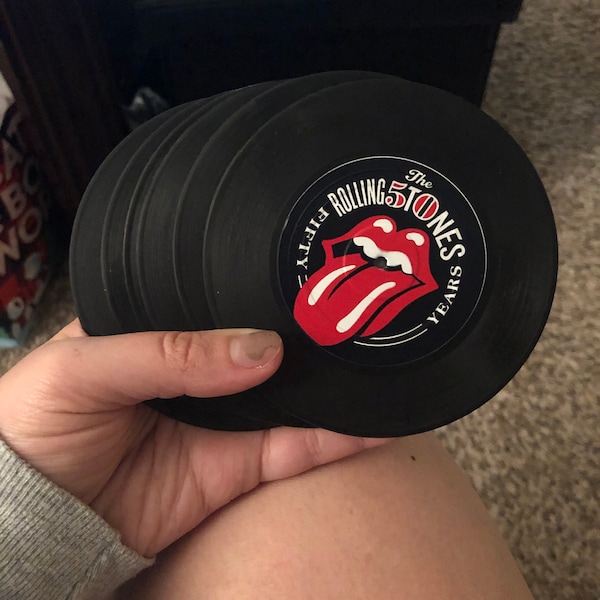 Retro Vinyl Record Coasters, Set of 6 - Music Lover Gift - Etsy
