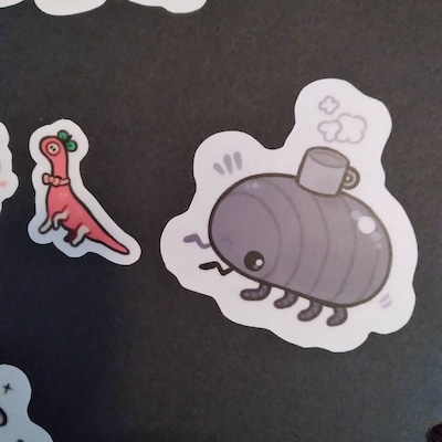 Bug With a Mug Sticker / Rolly Polly / Cute Bug Sticker / Isopod ...