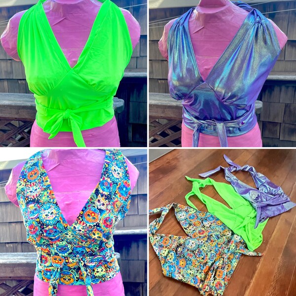 1950s Wrap Halter Top Sewing Pattern Busts 32 - 34 & 36 - 38 Inches PDF ...