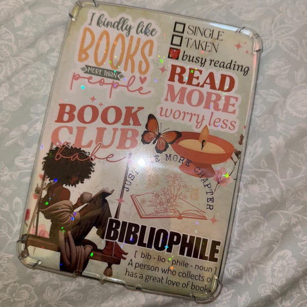 Kindle Insert Kindle Srickers Black Girl E-reader Holographic Insert ...