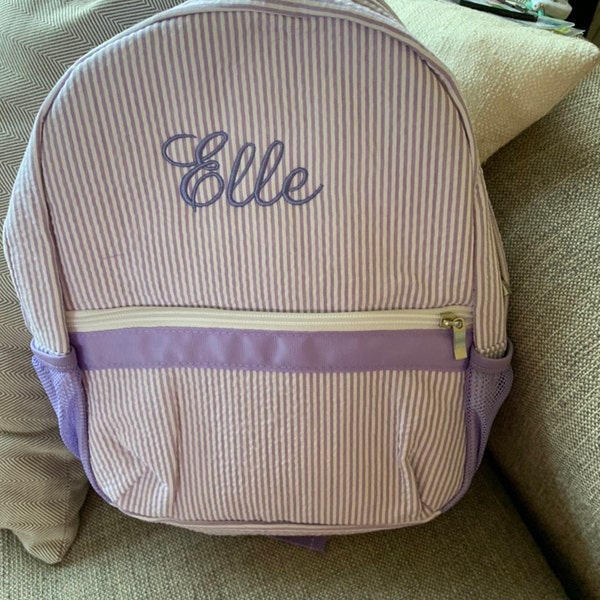 Personalized Baby Backpacks, Monogrammed Toddler Backpacks, Seersucker ...