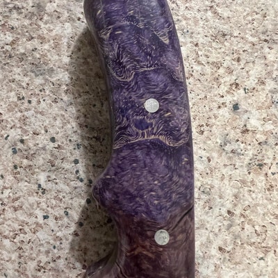 Micarta Disco 80s Fiber Knife Handle Block Scales Stabilize Wood Burl ...