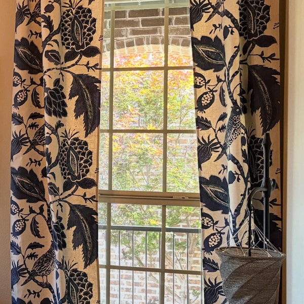 Nightingale Curtains,2 Colors, Floral Panels,drapery Window Treatments ...