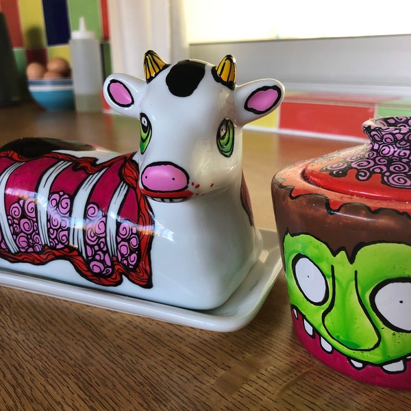 Zombie Cow Butter Dish - Zombie Cow - Butter Dish - Cow - Cow Butter ...