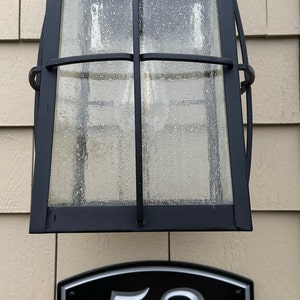 Vertical Stickley Address Sign Engraved House Number. Choice of 3 Sizes ...