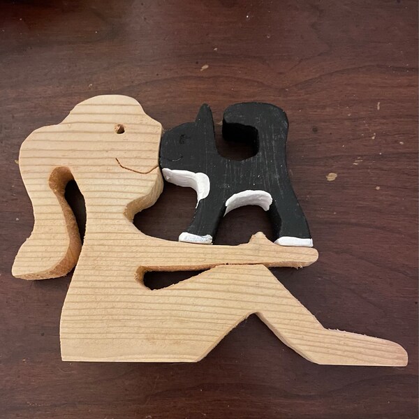 Human & Golden Retriever Labrador Doodle Mixed Breed Mutt - Companion Figure . Free ...