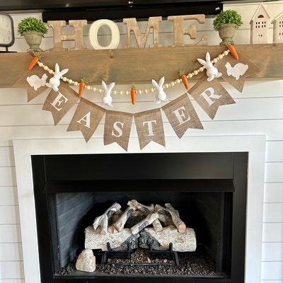 Easter Garland, Bunny Garland, Carrot Garland, Spring Decor, Rabbit ...