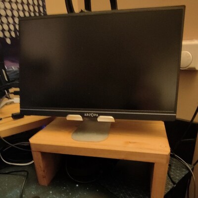 Rowlands Rustic Hand Built Monitor Shelf Stand - Etsy UK