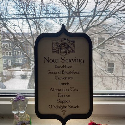 Second Breakfast Sign Wood Engraved LOTR Kitchen Wall Decor. - Etsy