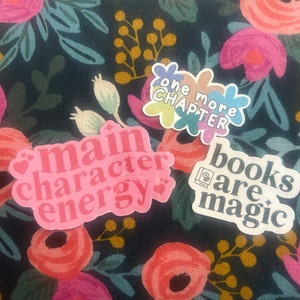 Main Character Energy Sticker // Funny, Cute, Reading, Bookish ...