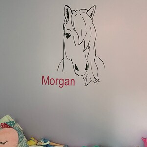 Horse Decal-morgan-vinyl Wall Decal-horse Sticker-37 X 28 - Etsy