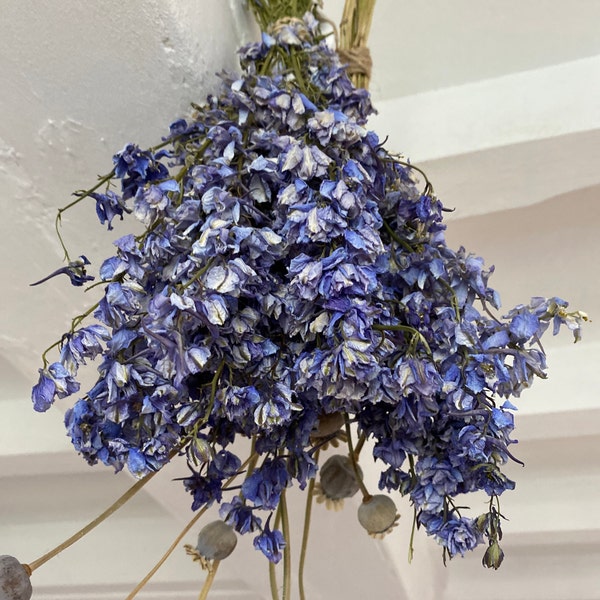 Light Blue Dried Flower Bunch | Dried Flowers, Floral Arrangements ...