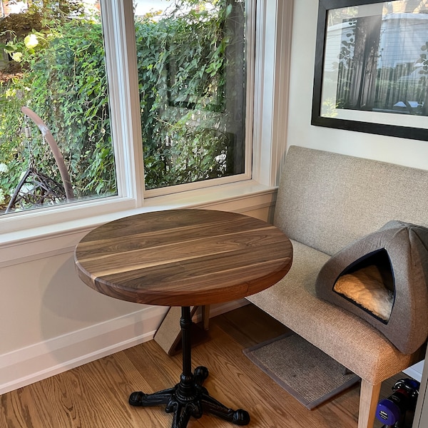 Custom Round Black Walnut Wooden Table Top - Ready to Use - Etsy