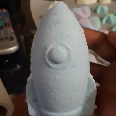 Rocket 2-part Plastic Mold, Bath Bomb Mold, Soap Mold, Spaceship Mold ...