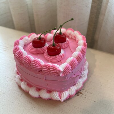 Fake Cake Jewelry Box With Mirror Vintage Cherry Decor the Betty - Etsy