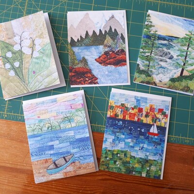 PDF Art QUILT PATTERN Autumn at the Lake / Landscape Quilt Pattern ...