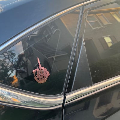 Skeleton Hand Middle Finger Vinyl Decal Vinyl Sticker Car Decal Car ...