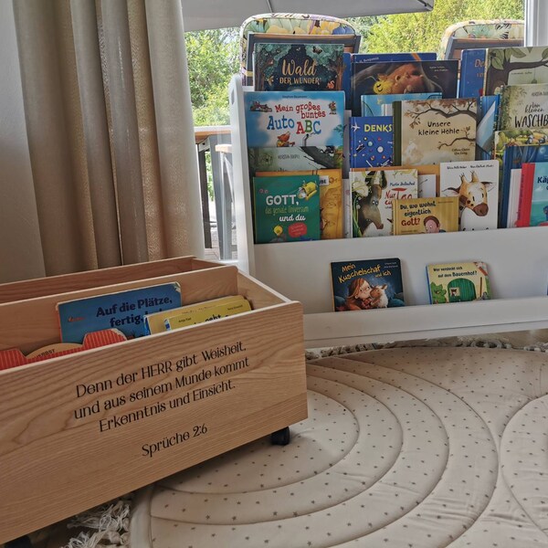 Once Upon a Time Book Box, Nursery Decor, Book Bin, Baby Gift, Toy Box ...