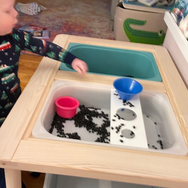 FLISAT Table Acrylic Funnel Insert: Sensory Bin Play - Etsy Canada